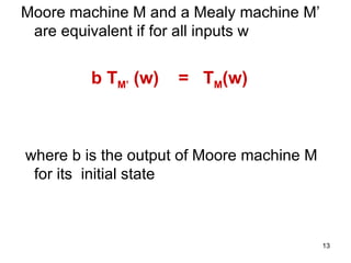 Moore and mealy machines | PPT