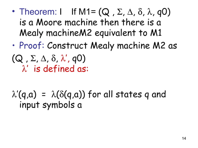 Moore and mealy machines | PPT