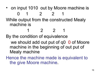 Moore and mealy machines | PPT