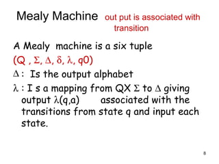 Moore and mealy machines | PPT