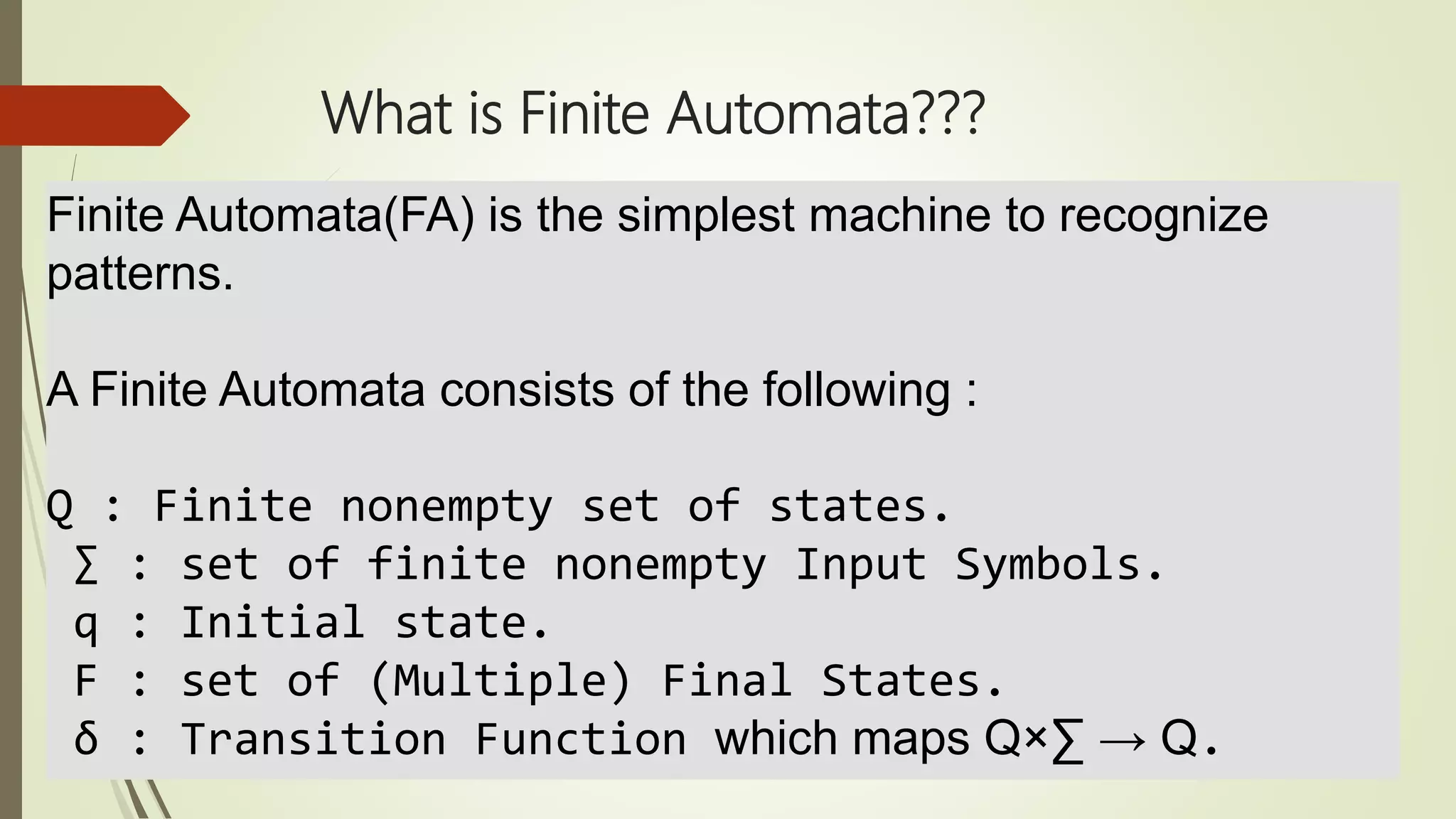 Moore and mealy machines | PPTX