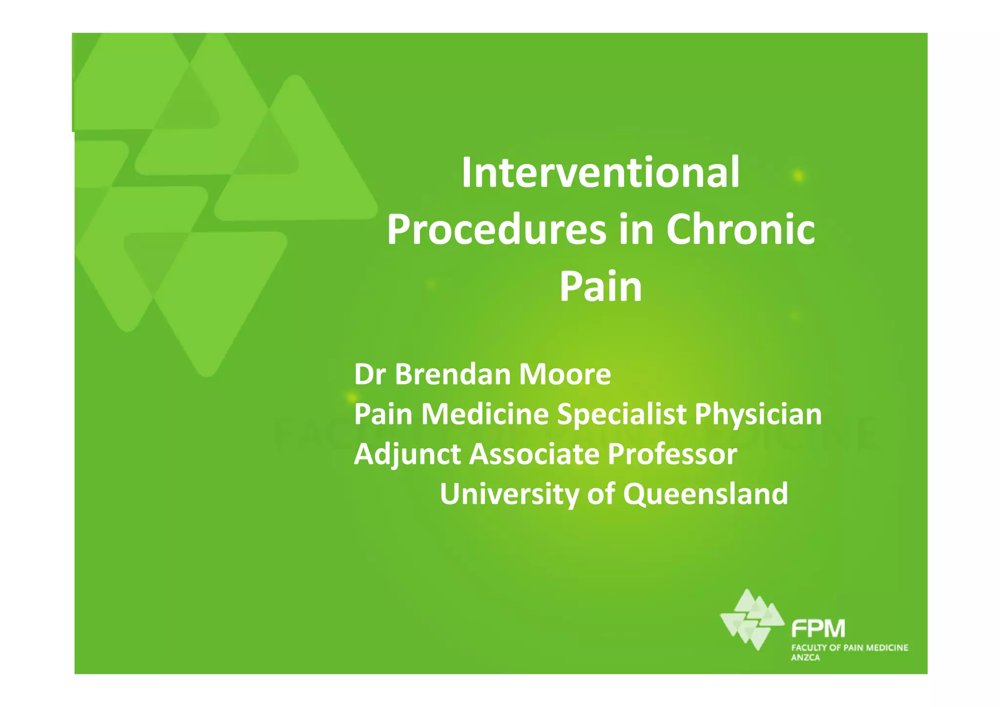 Interventional Procedures and Opioids | PPT