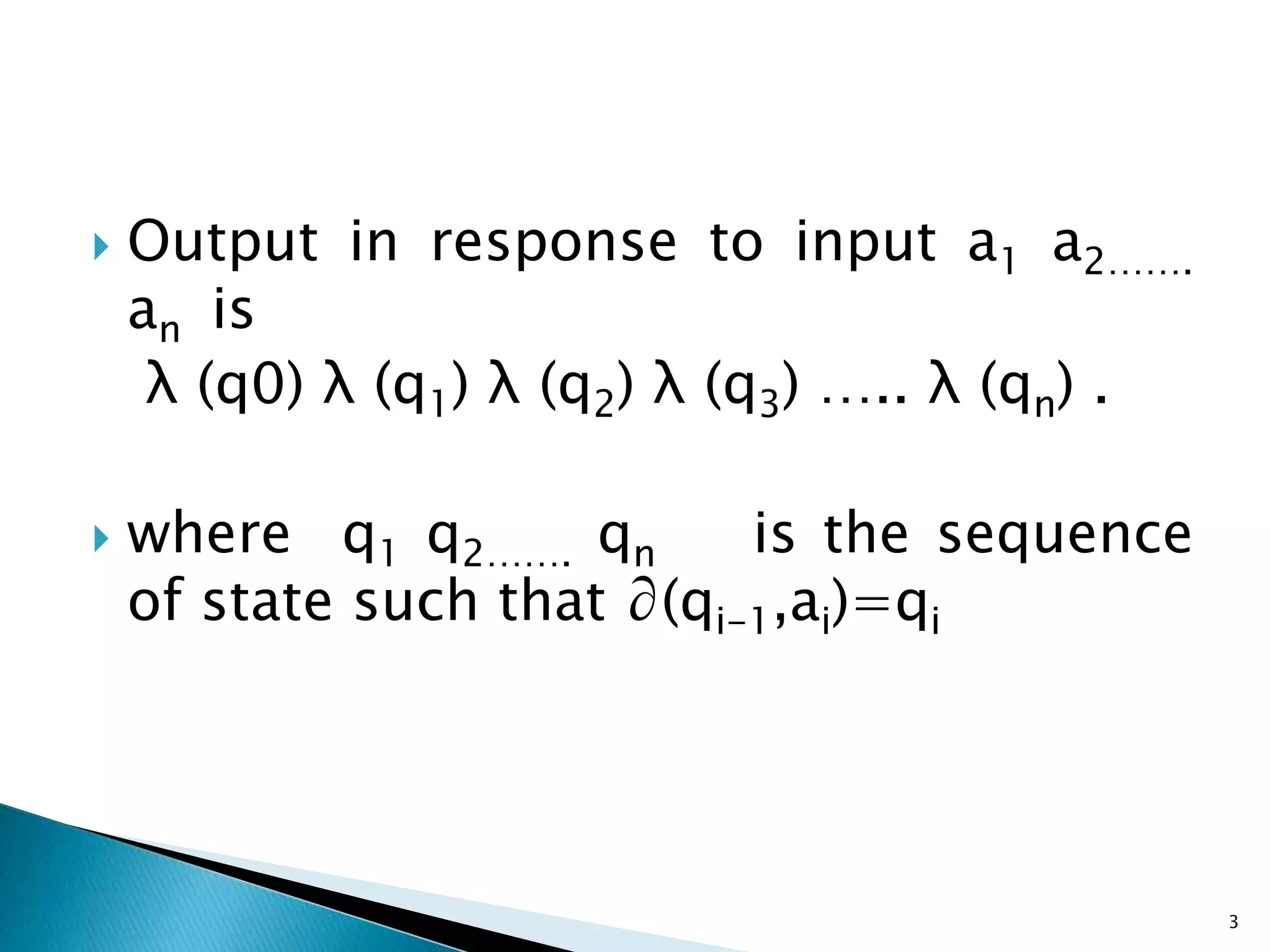 Moore machine (automata) | PPTX