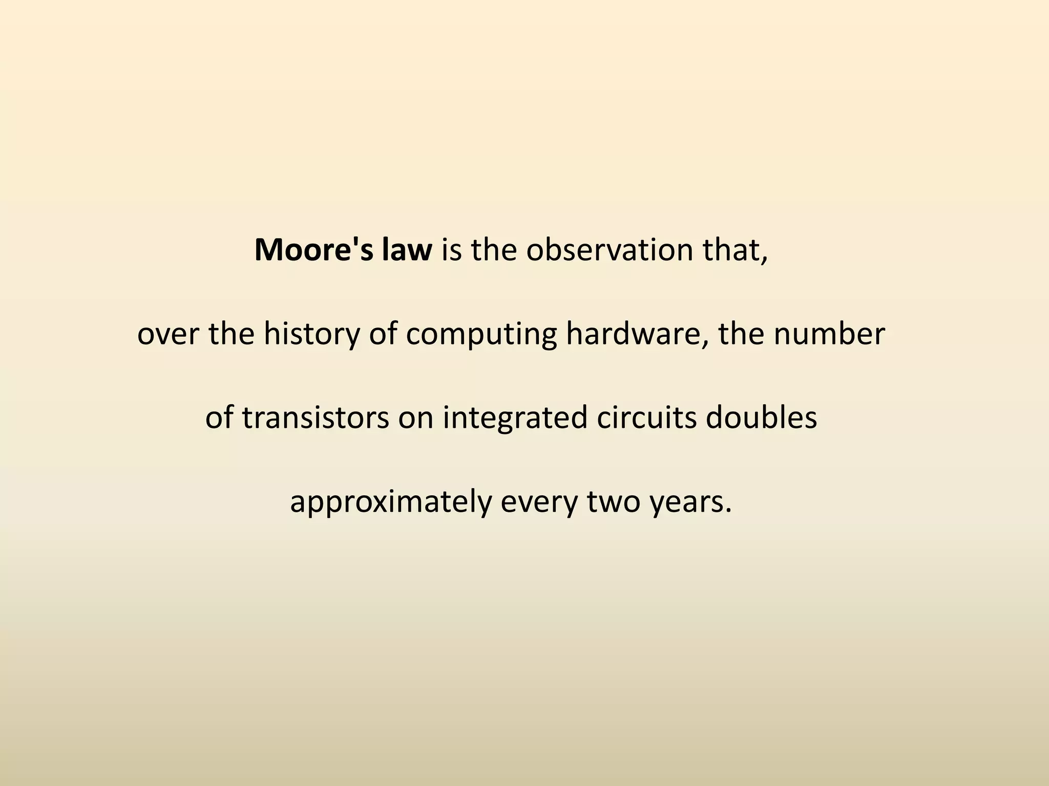 An introduction to Moore's law | PPTX
