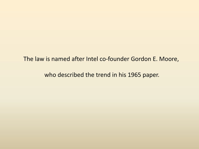 An introduction to Moore's law | PPTX