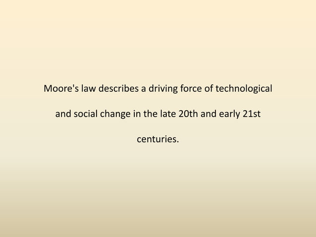 An introduction to Moore's law | PPTX