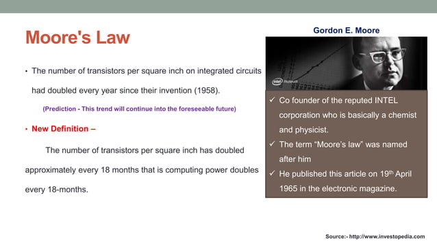 Moore's law | PPTX | Computing | Technology & Computing