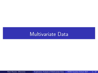 Exploratory Analysis of Multivariate Data | PDF