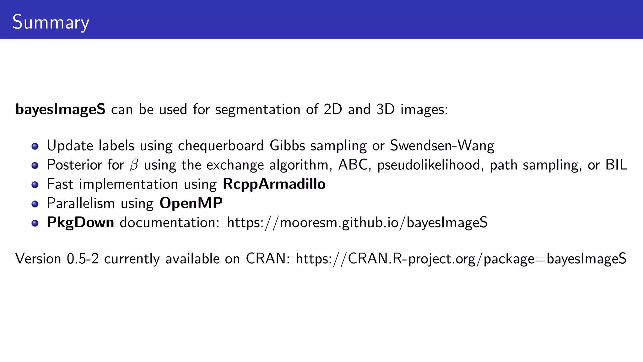 bayesImageS: an R package for Bayesian image analysis | PDF
