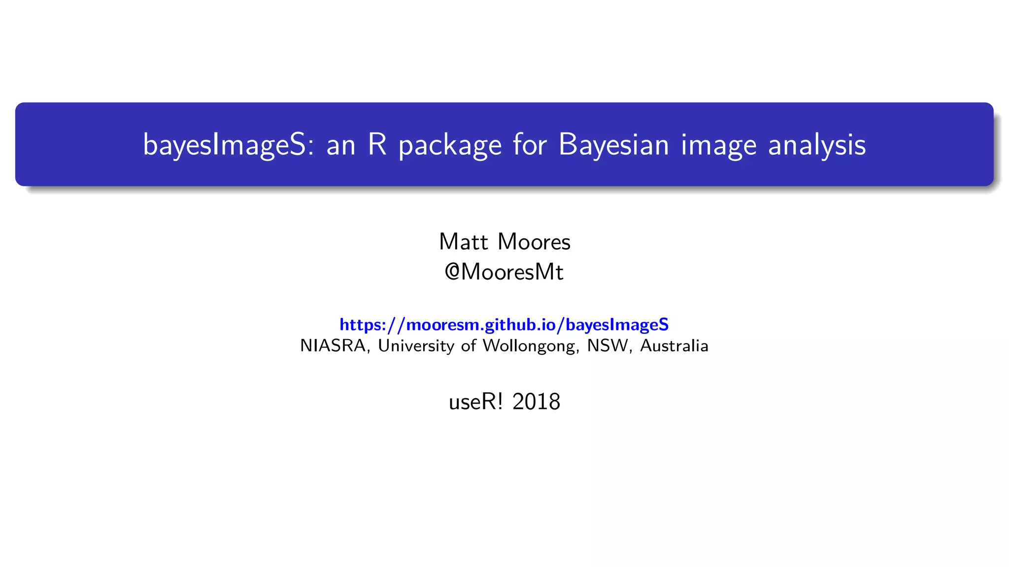 bayesImageS: an R package for Bayesian image analysis | PPT