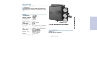 MOORE Valve pneumatic positioner details | PPT