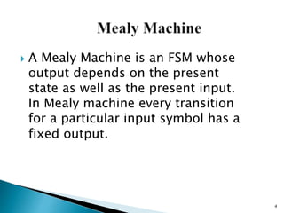 Moorey to mealy conversion | PPTX