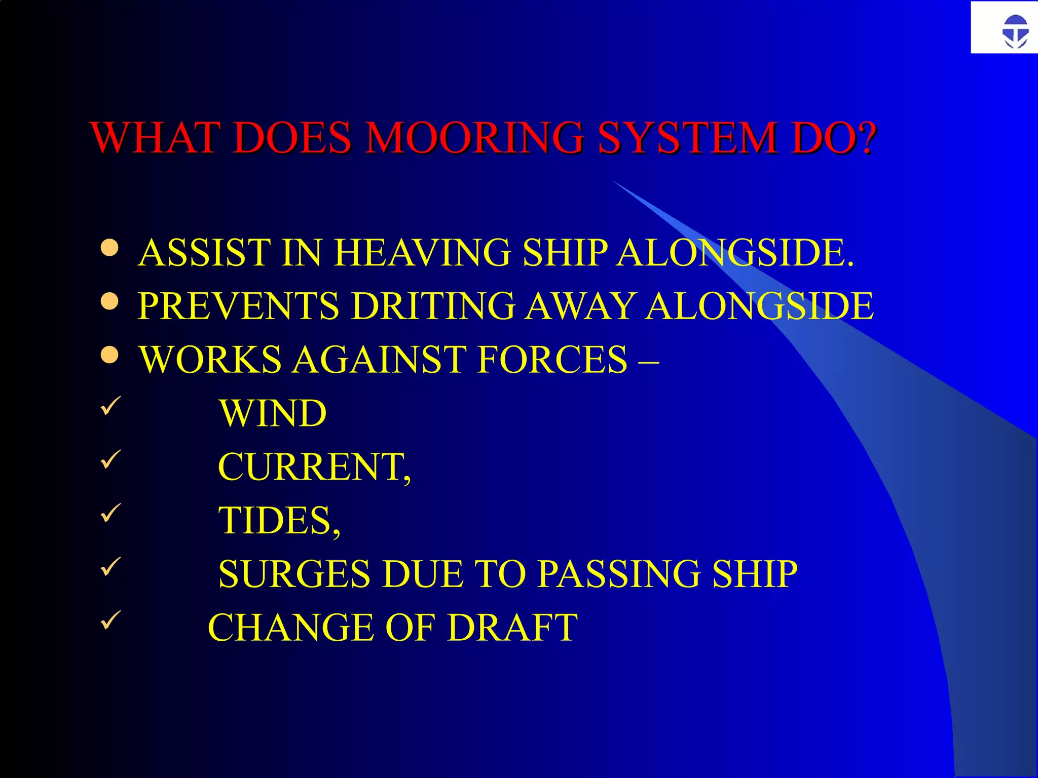 MOORING STATIONS - FOR MARITIME CADETS | PPT