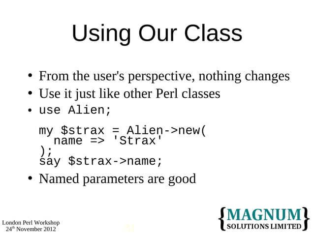 Introduction to OO Perl with Moose | PDF