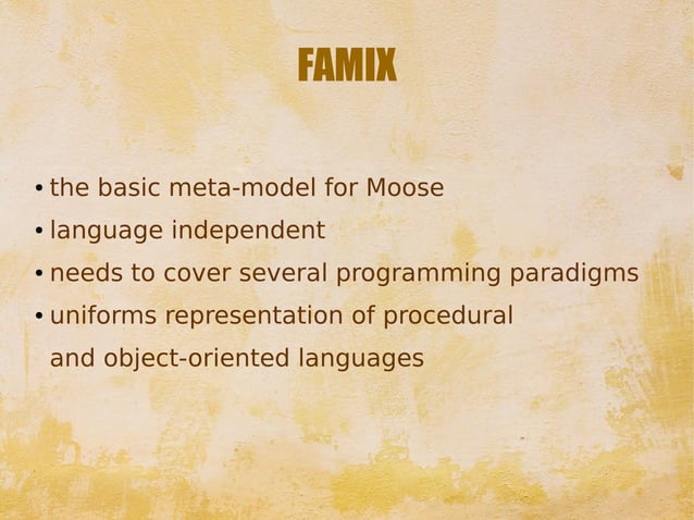 Moose Meta-Modeling Infrastructure | PPT