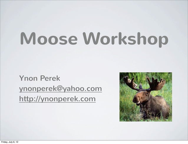 Moose workshop | PDF