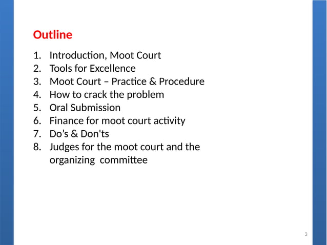 Moot Court- basics ,how to learn art of mooting.pptx | Legal Services Industry | Industries