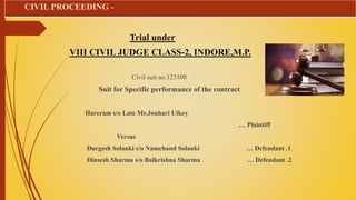 Moot court (civil case presentation) | PPTX