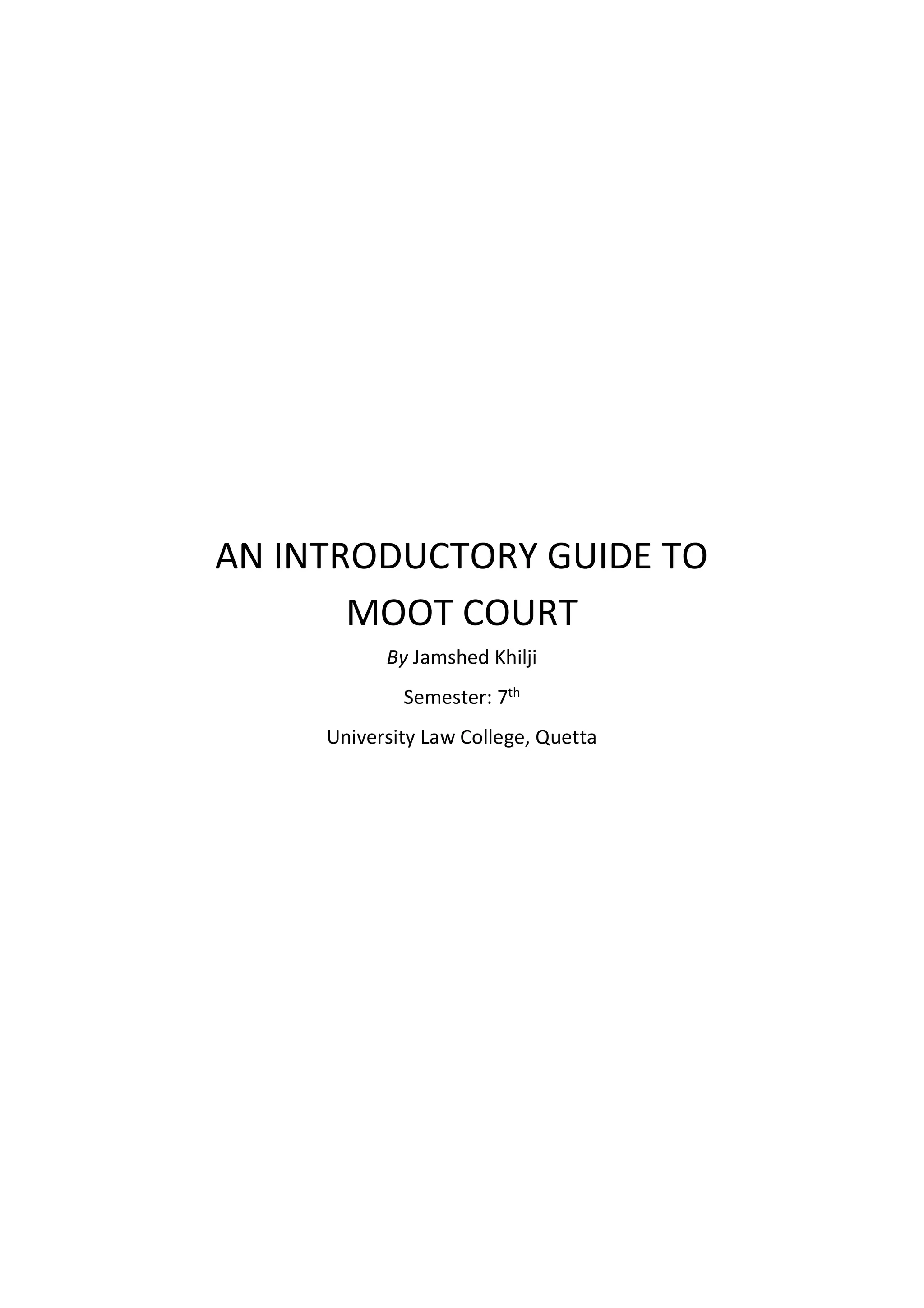 Introduction to Moot Court | PDF