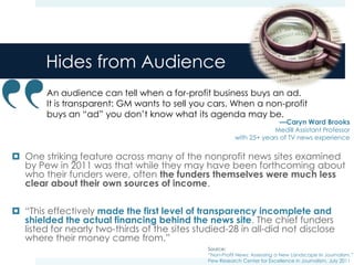 Philanthropy and Journalism: A Lack of Independence, Transparency ...