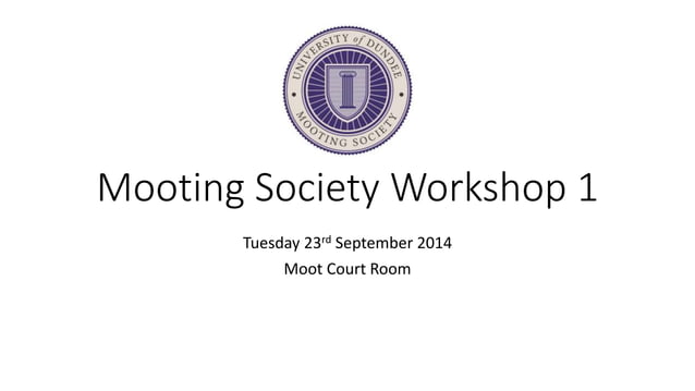 Mooting Guide Part 1 | PPT