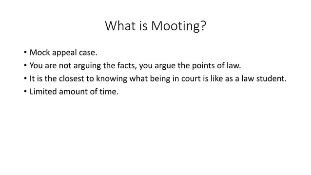 Mooting Guide Part 1 | PPT