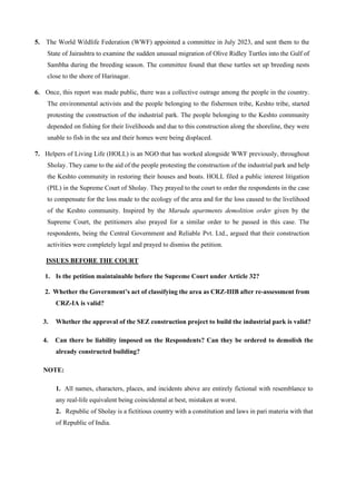 Moot Proposition (Lawoctopus Law school) | PDF | Geography | Science