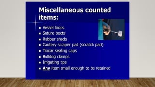 Mop and instrument count in ot | PPTX