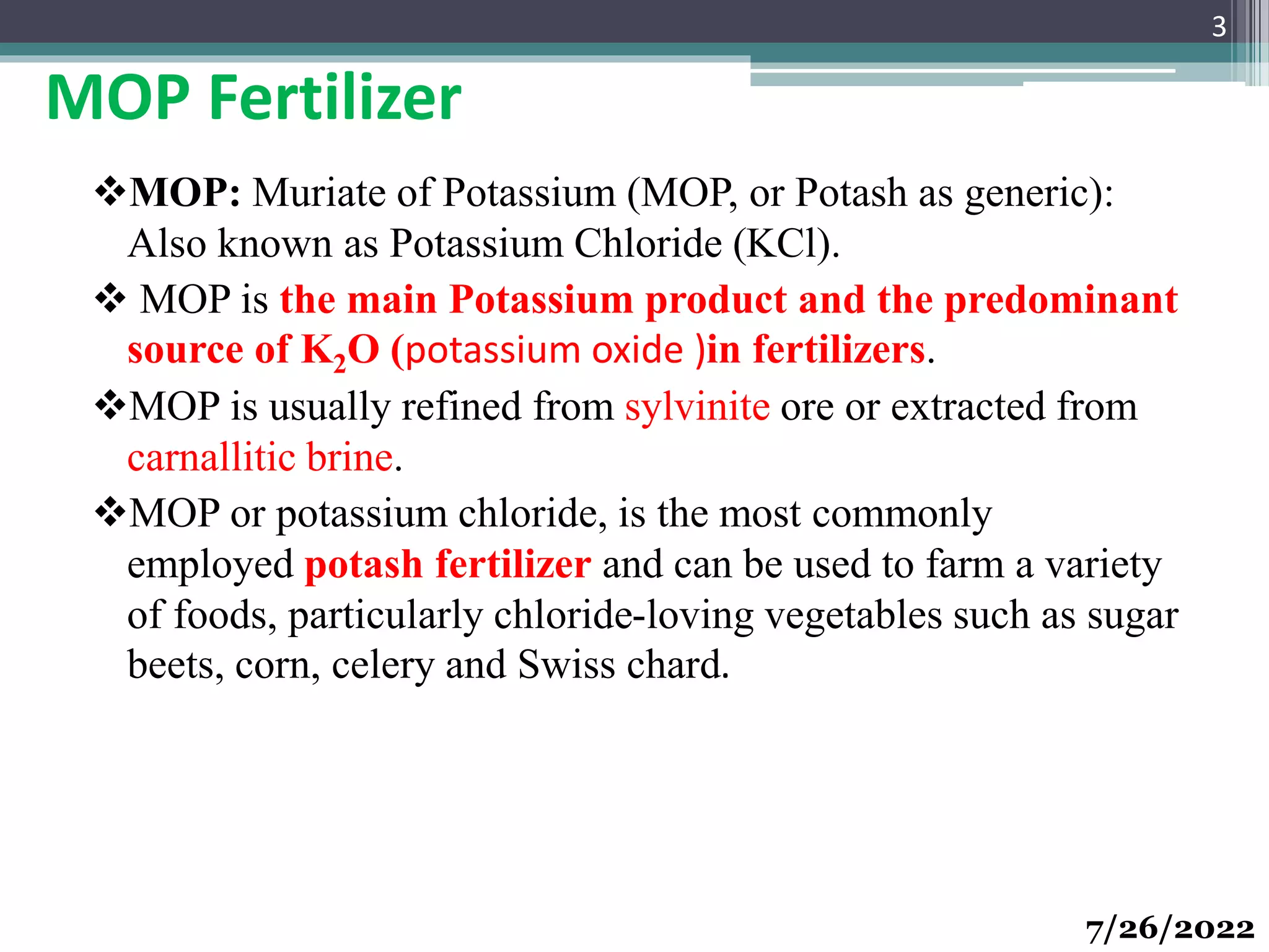 MOP Fertilizer Manufacturing and Technology.pptx