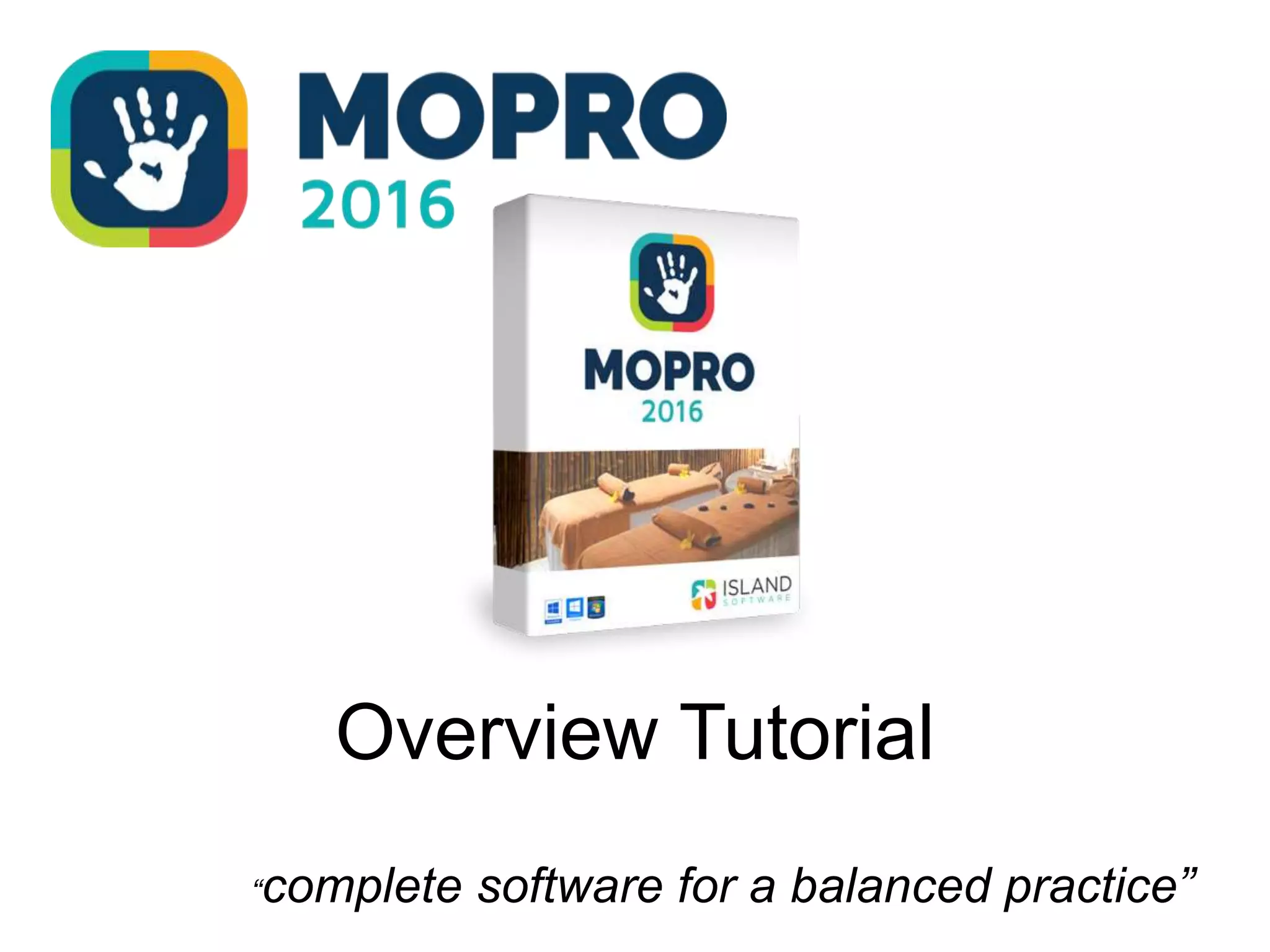 MOPRO 2016 Overview Tutorial | PPTX