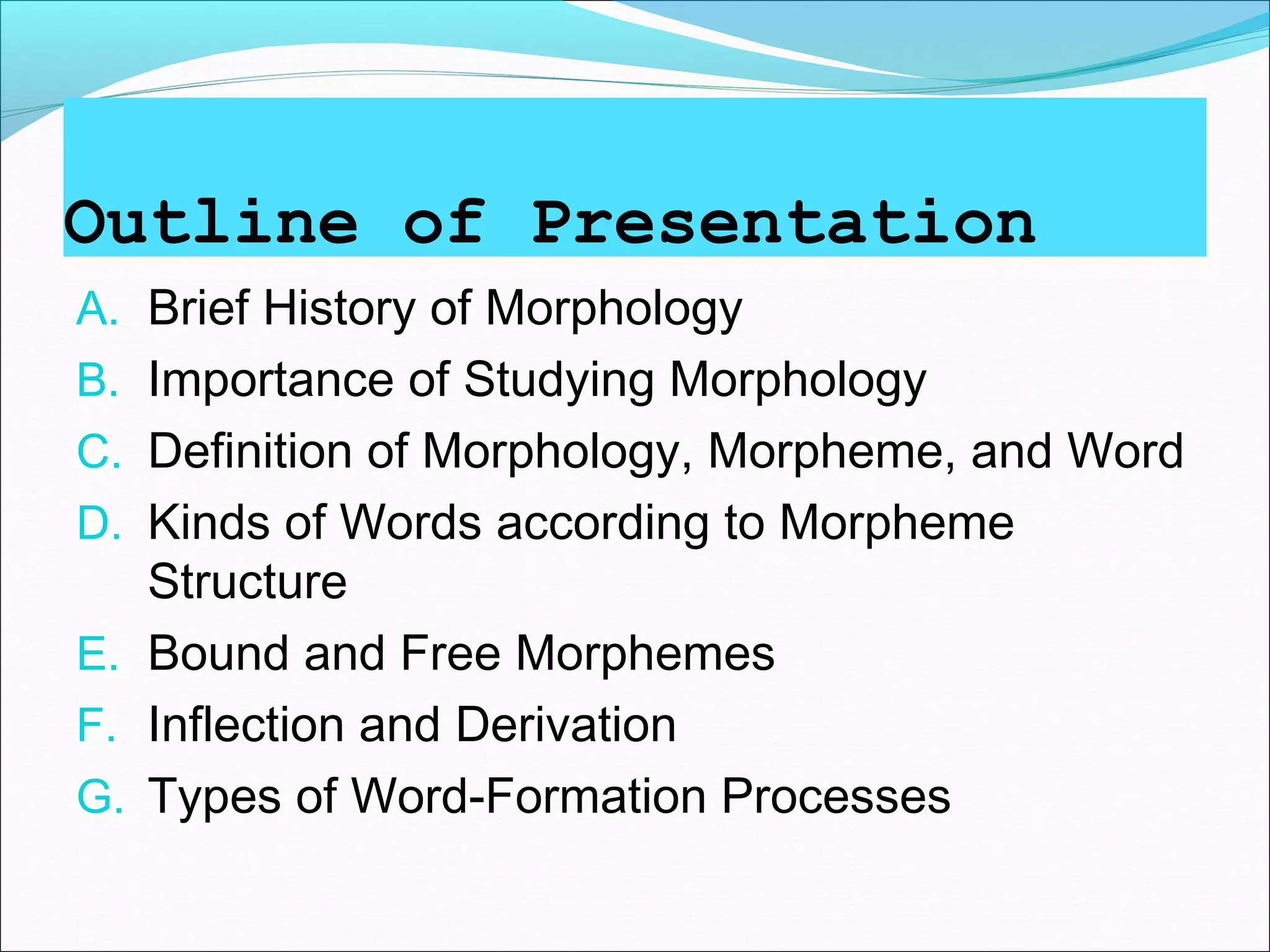 Introduction to Morphology | PPT