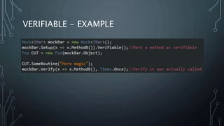 Moq presentation | PPTX