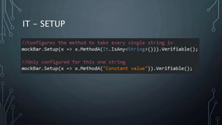 Moq presentation | PPTX