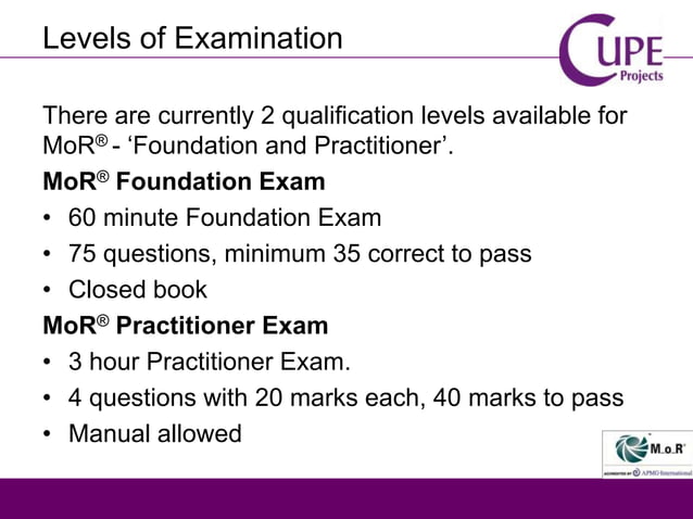 Management of Risk (MoR) | PPTX