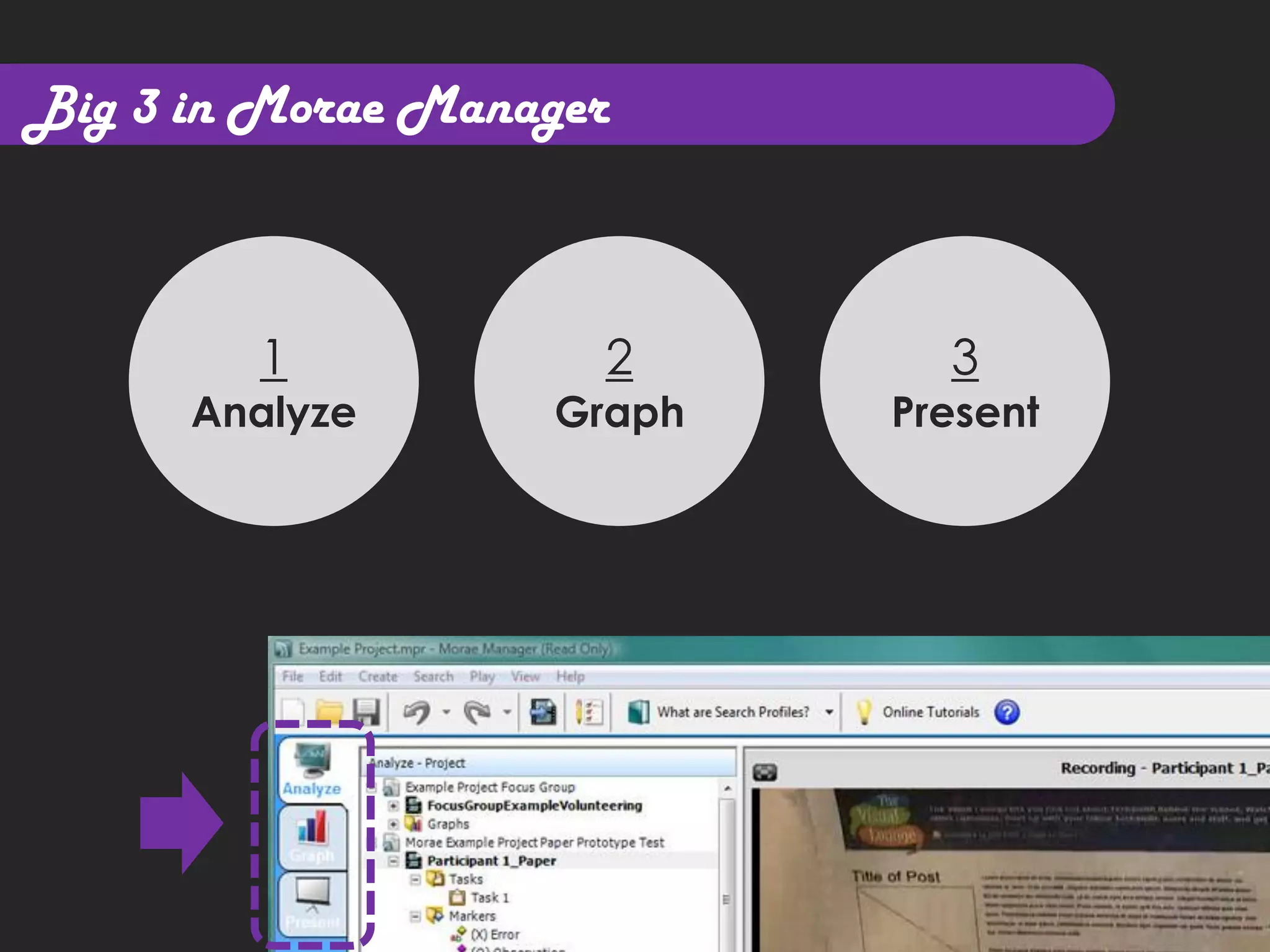 Techsmith Morae Manager Guide for Training | PDF