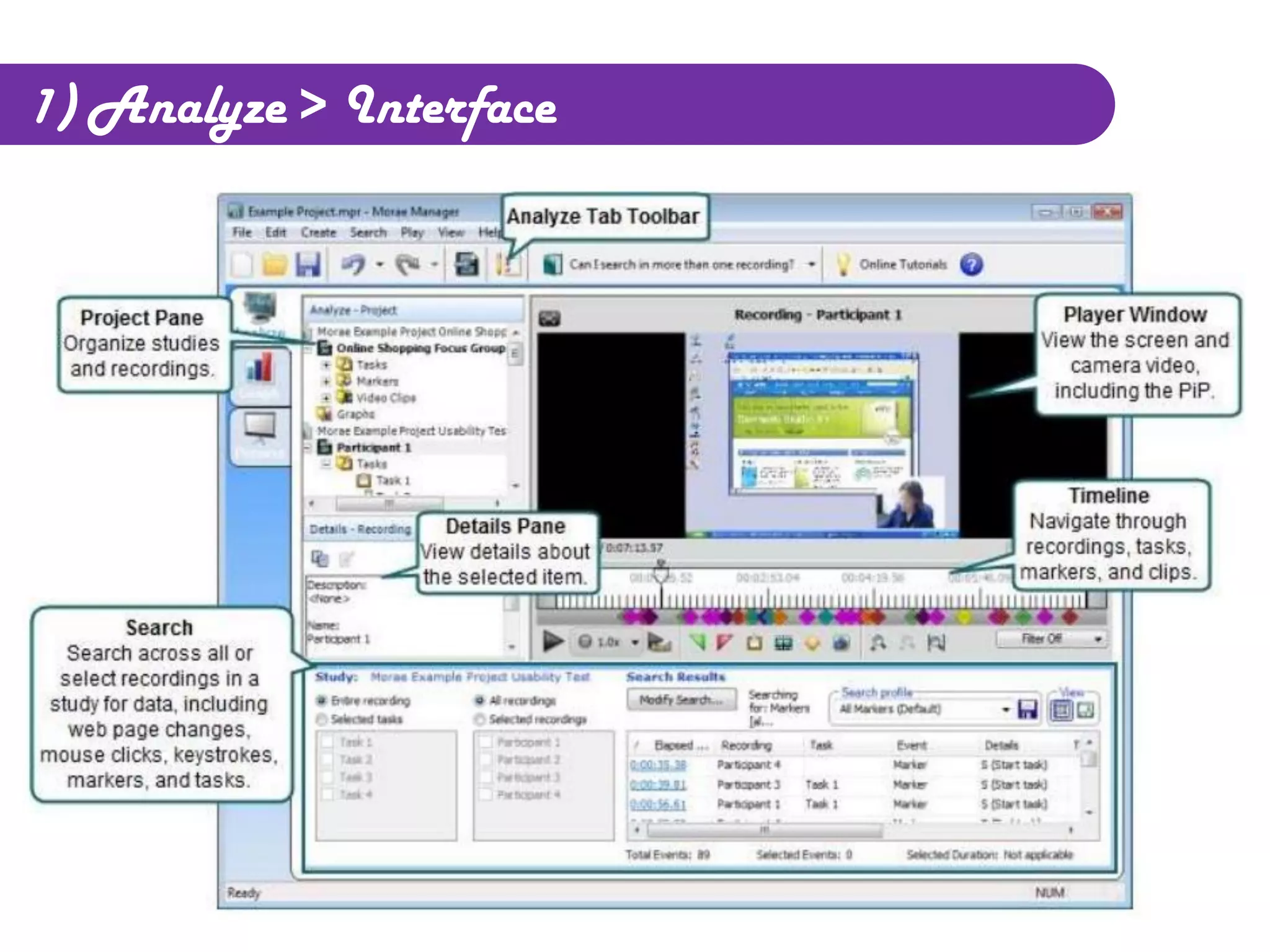 Techsmith Morae Manager Guide for Training | PDF
