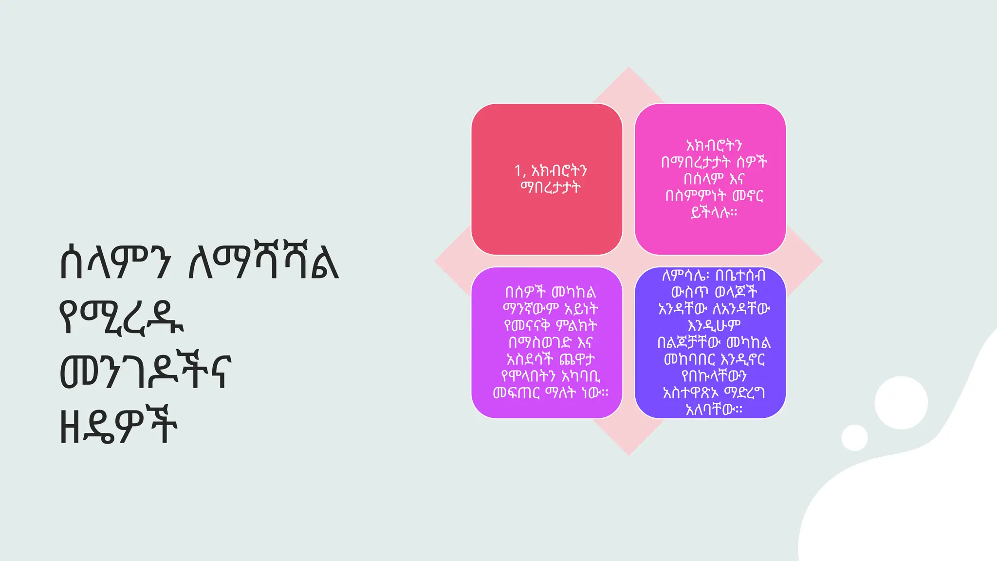 moral PowerPoint about Ethiopian way of improving peace | PPT