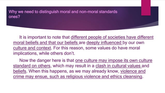 Moral and Non moral Standard: Concept and Perspective | PPTX