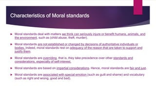 Moral and Non moral Standard: Concept and Perspective | PPTX