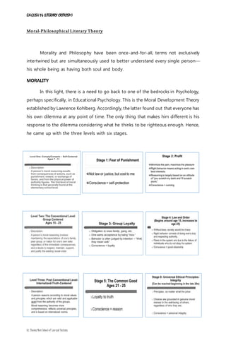 Moral Philosophical Literary Theory in English | PDF