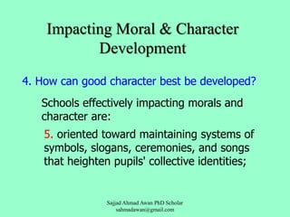 Moral and character education by Sajjad Awan | PPTX