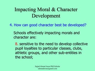 Moral and character education by Sajjad Awan | PPTX