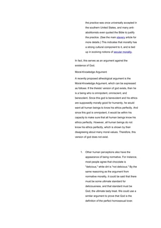 Moral argument iron chariots | DOC