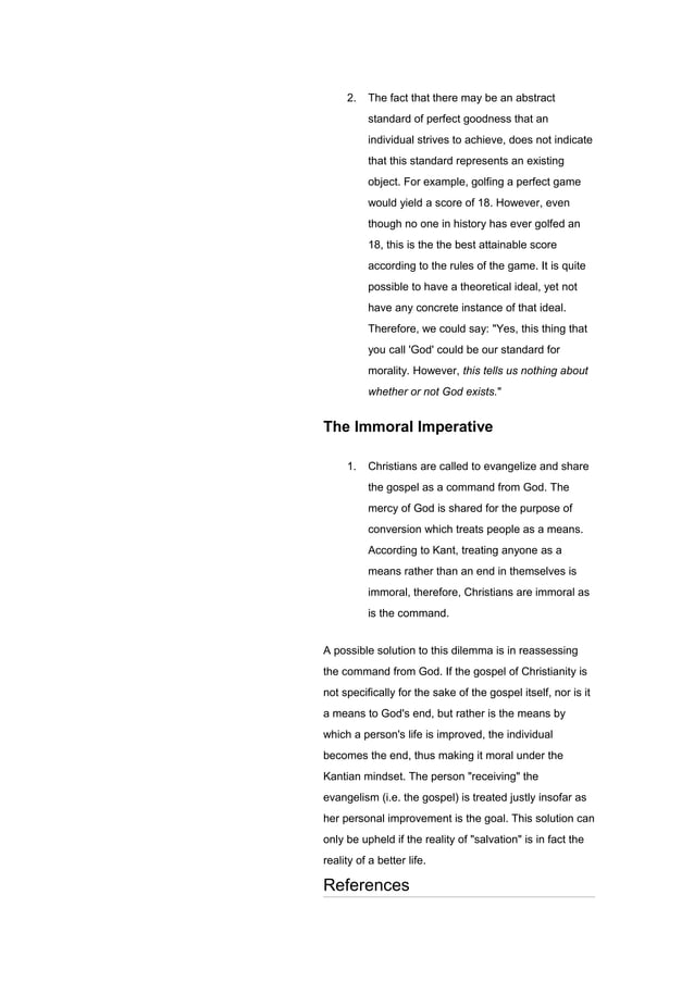 Moral argument iron chariots | DOC
