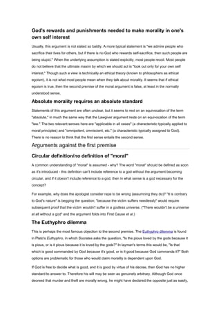 Moral argument iron chariots | DOC