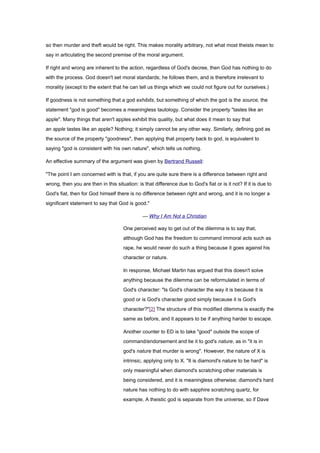 Moral argument iron chariots | DOC