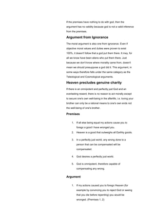 Moral argument iron chariots | DOC