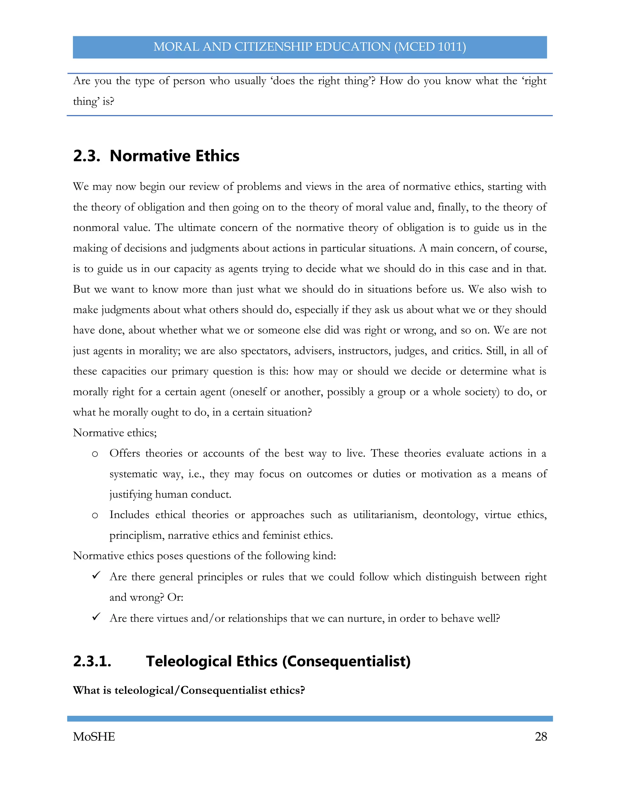 moral & civic education.pdf | Education