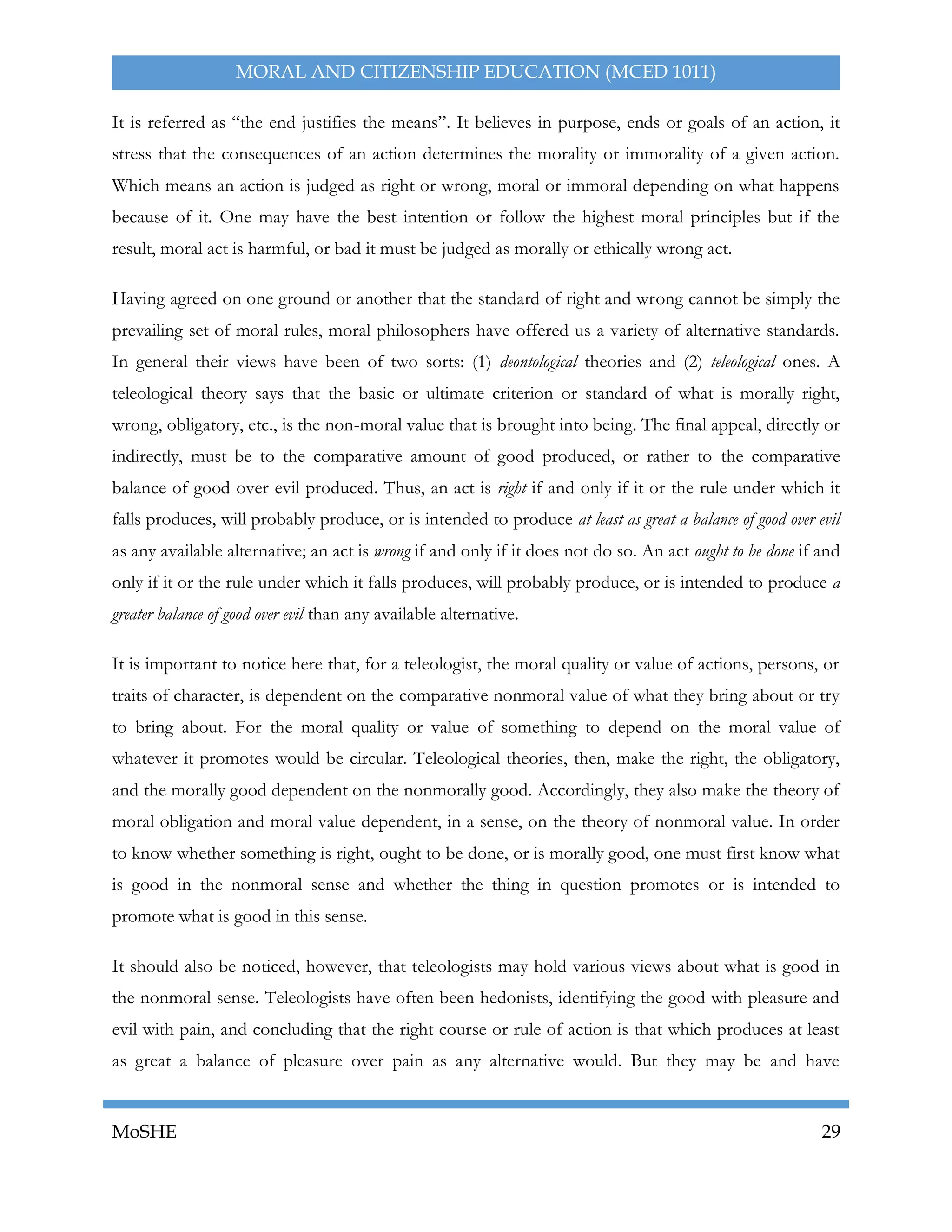 moral & civic education.pdf | Education