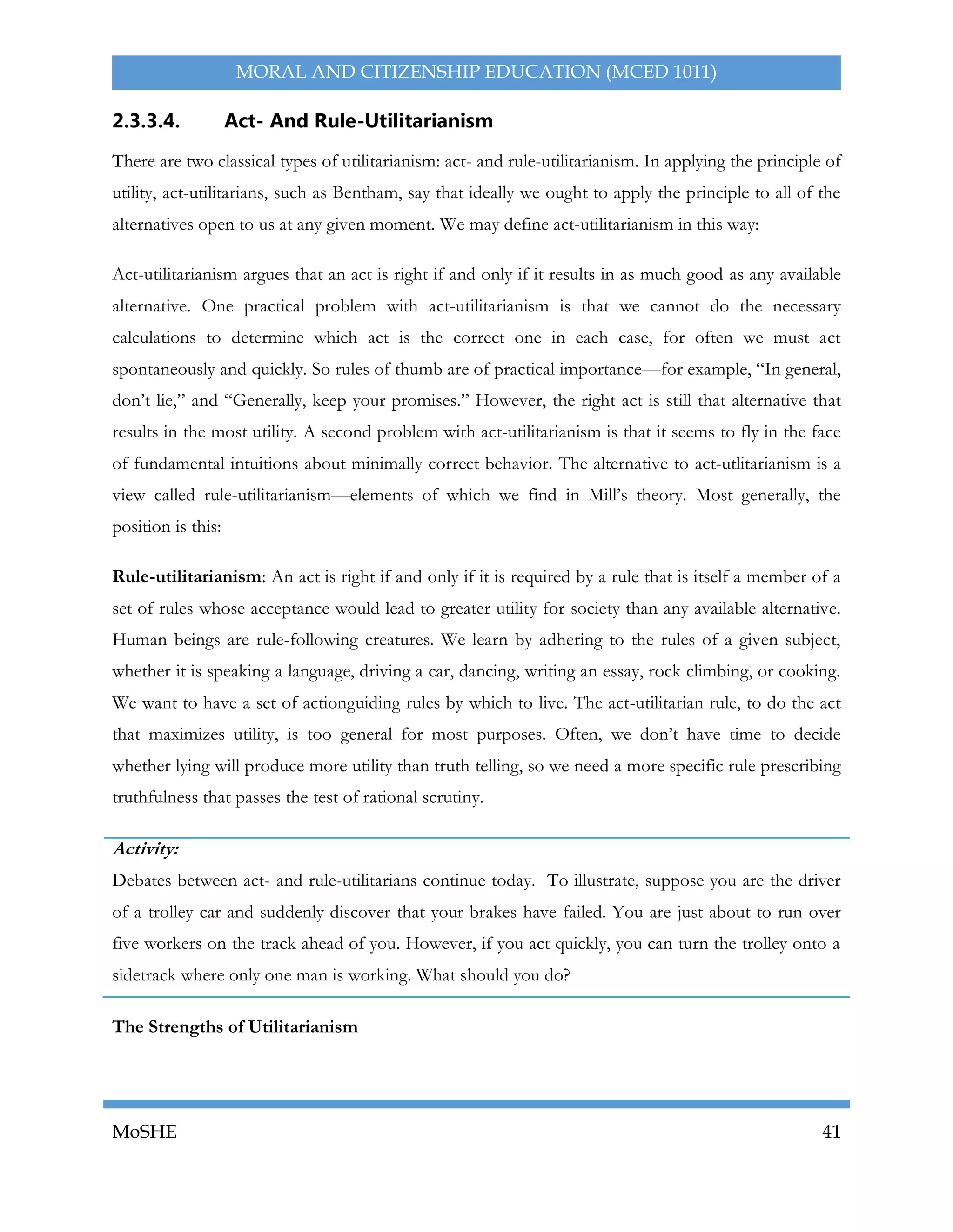 moral & civic education.pdf | Education